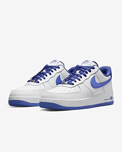 Nike Men's Air Force 1 '07 An20 Basketball Shoe, White/Medium Blue, 9