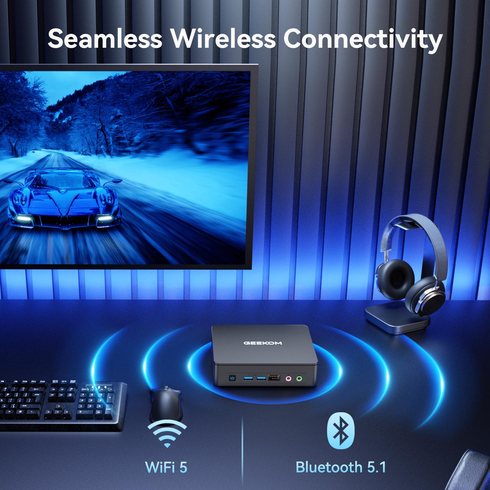 GEEKOM Mini PC, Mini IT11 Mini Computer with i7-1165G7(Up to 4.7 GHz), 16GB Dual DDR4 512G SSD Windows 11 Pro Small Desktop Computer, Support 4K UHD, Dual WiFi 6, BT, HDMI for Office/Study/Home