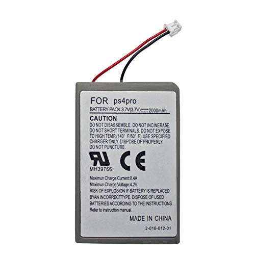 OSTENT 3.7V 1000mAh Rechargeable Li-ion Battery Pack Replacement for Sony PS4 Pro Slim Bluetooth Wireless Dual Shock Controller Second Generation CUH-ZCT2 or CUH-ZCT2U New 2016 Version