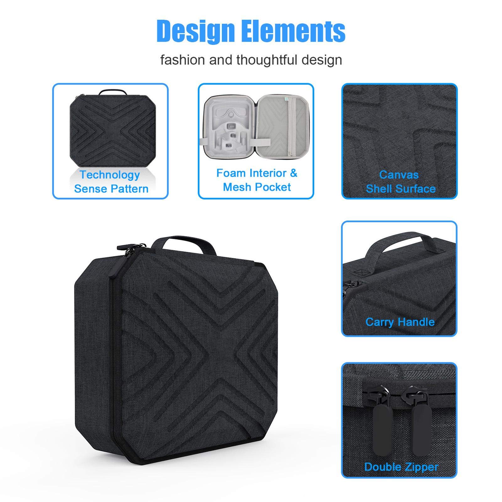 Dan&Dre Carrying Travel Case,Compatible for Oculus Quest 2 VR Gaming Headset,Shockproof Protective Carrying Case,Shoulder Strap Waterproof and Crash-Proof Travel Protective Storage Bag