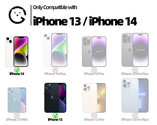Ginkgonut Compatible with iPhone 13 Case or iPhone 14 Case for Women/Girls, Cute 3D Laid Desgin Soft Silicone Shockproof Raised Bumper Corners Case for iPhone 13 / iPhone 14(Silver)
