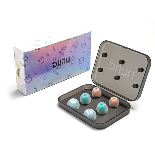 HiFiGo DUNU Candy Silicone Eartips for 4.5mm-6mm Nozzle, Ear Tips Replacement for Wireless Earbud, in- Ear Monitors (M(3 Pairs))