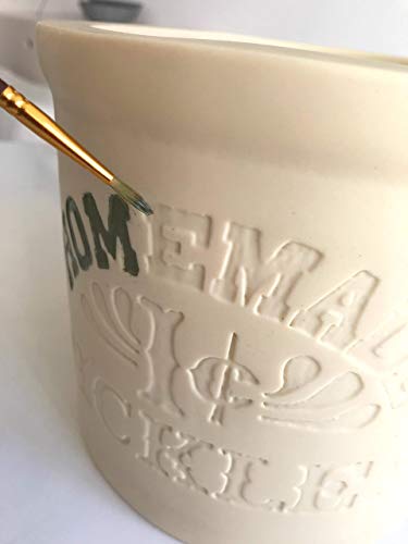 Handmade with Love by Fatima. Utensils holder in Monica’s kitchen. Homemade 1 cent Pickles Jar. Housewarming Gift. Great present for your friends. Totally Handmade.