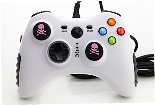 Vivi Audio® Thumb Stick Grips Cap Cover Joystick Thumbsticks Caps for PS4 Xbox ONE Xbox 360 PS3 PS2 Pink Skull