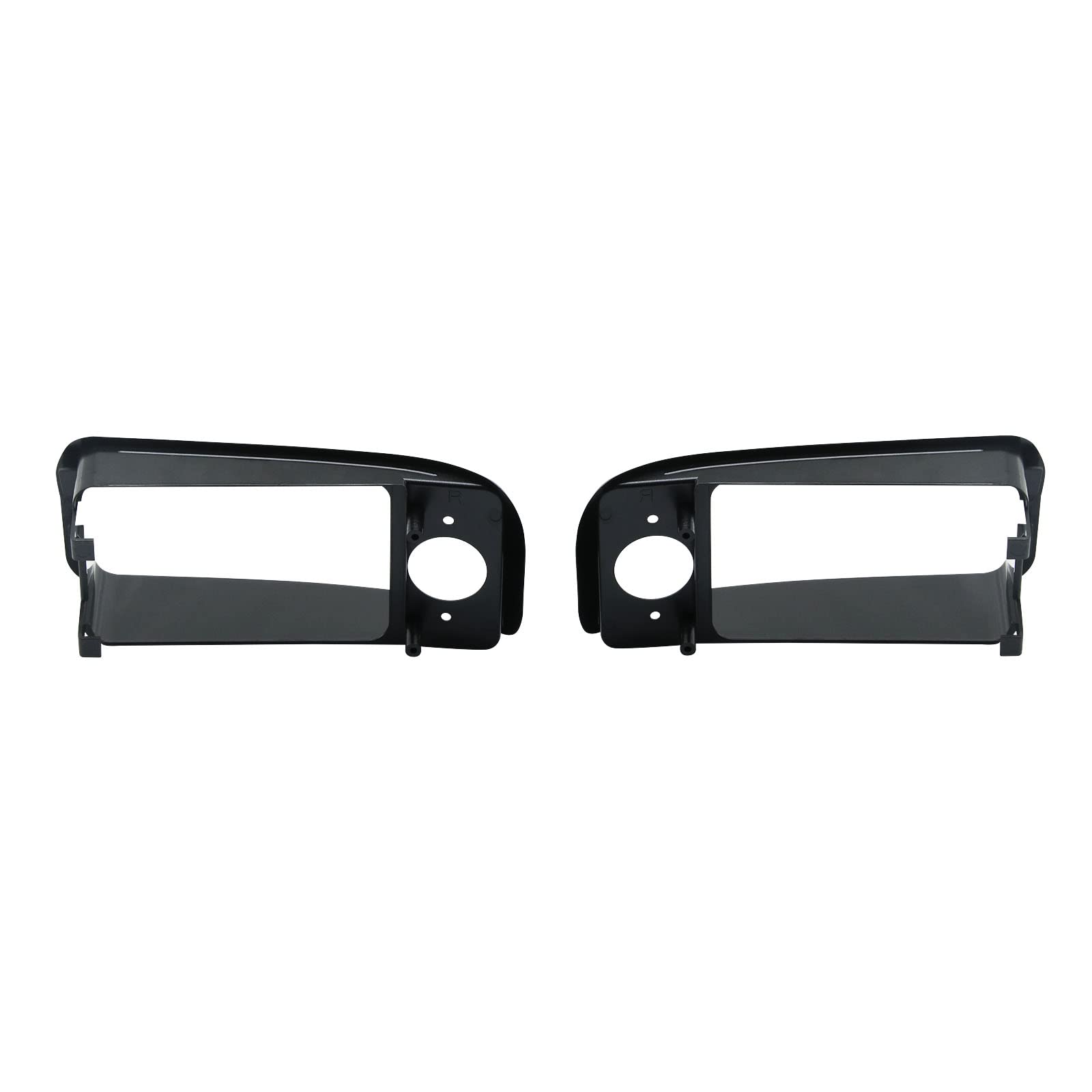 DIYOLFALL Black Headlight Bezels for Club Car DS Golf Cart 1993-up,Replacement Passenger Driver 1016880+Pass 1016879