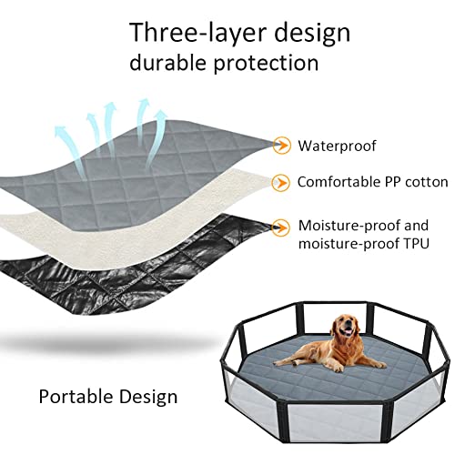 Octagon Washable Liner for Small Animal Playpen,Guinea Pig Bedding Cage Liners Washable Pee Pads for Dogs Pets (40.6 inch)