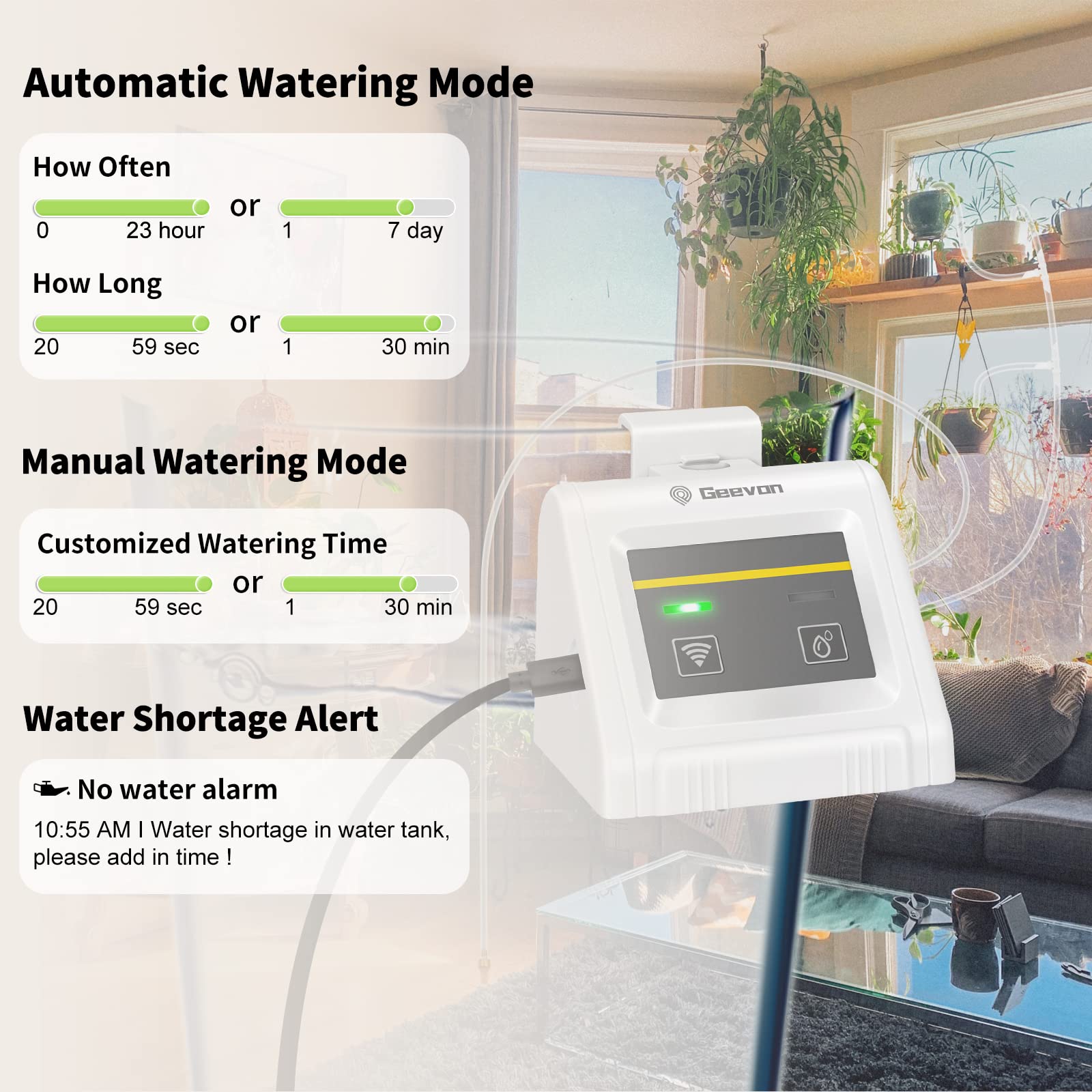 Geevon WiFi Automatic Watering System for Indoor Potted Plants