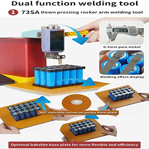 GAOMIN Battery Spot Welder,801D 12 Kw 220v Capacitor Energy Storage Pulse Welding Machine,Portable Energy Storage Pulse Welding Machine for Battery Pack 18650 Lithium Batteries