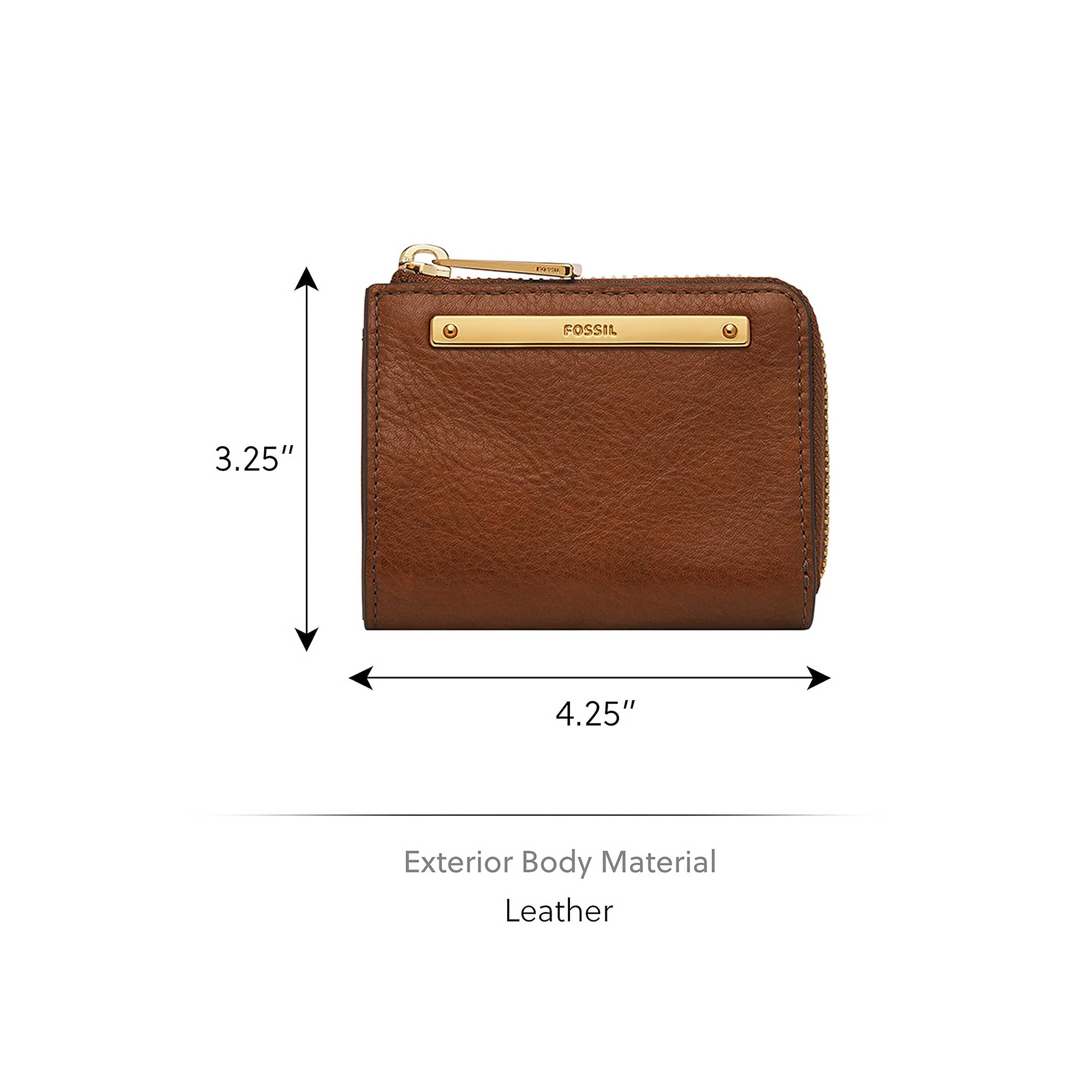 Fossil Women's Liza Leather L Zip Wallet, Brown (Model: SL6406G200)