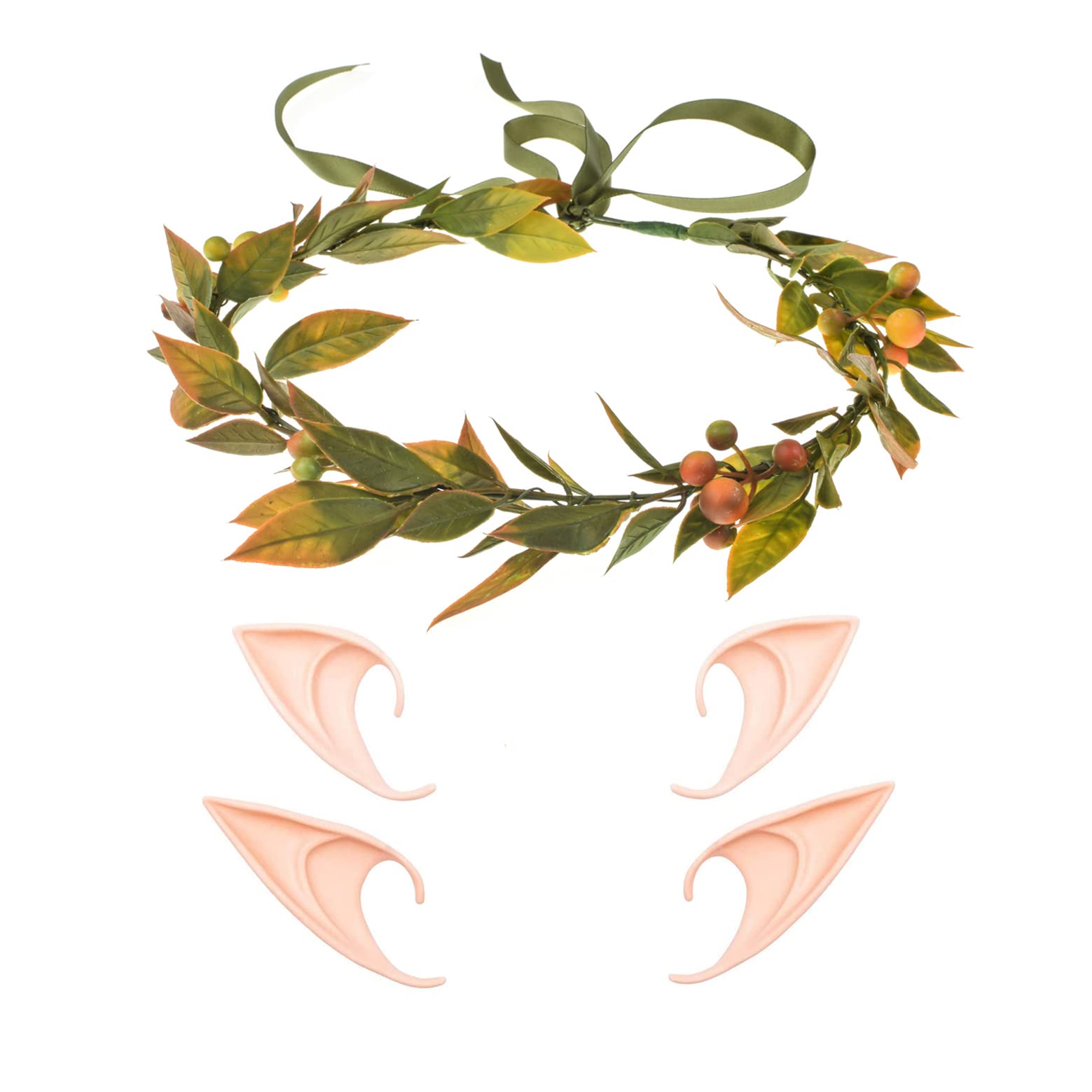 DDazzling Green Leaf Crown Boho Leaf Crown Eucalyptus Halo Wedding Woodland Crown Photo Prop (Green)