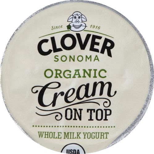 Clover Sonoma, Organic Cream On Top Yogurt, Vanilla, 6 Oz