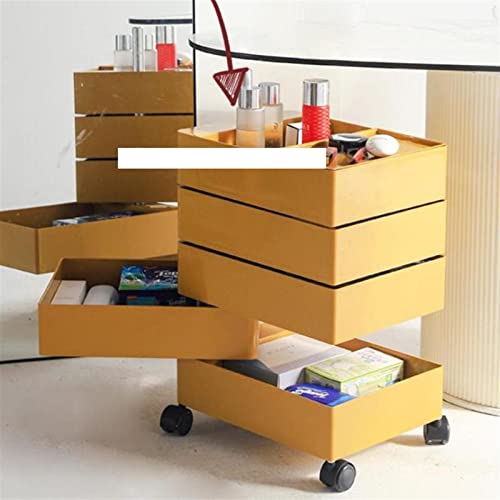 HIGOH Bedside Table Bedside Table Multi-Function Rotating Storage Cabinet Mobile Locker Small Cabinet Locker Desk Cabinet