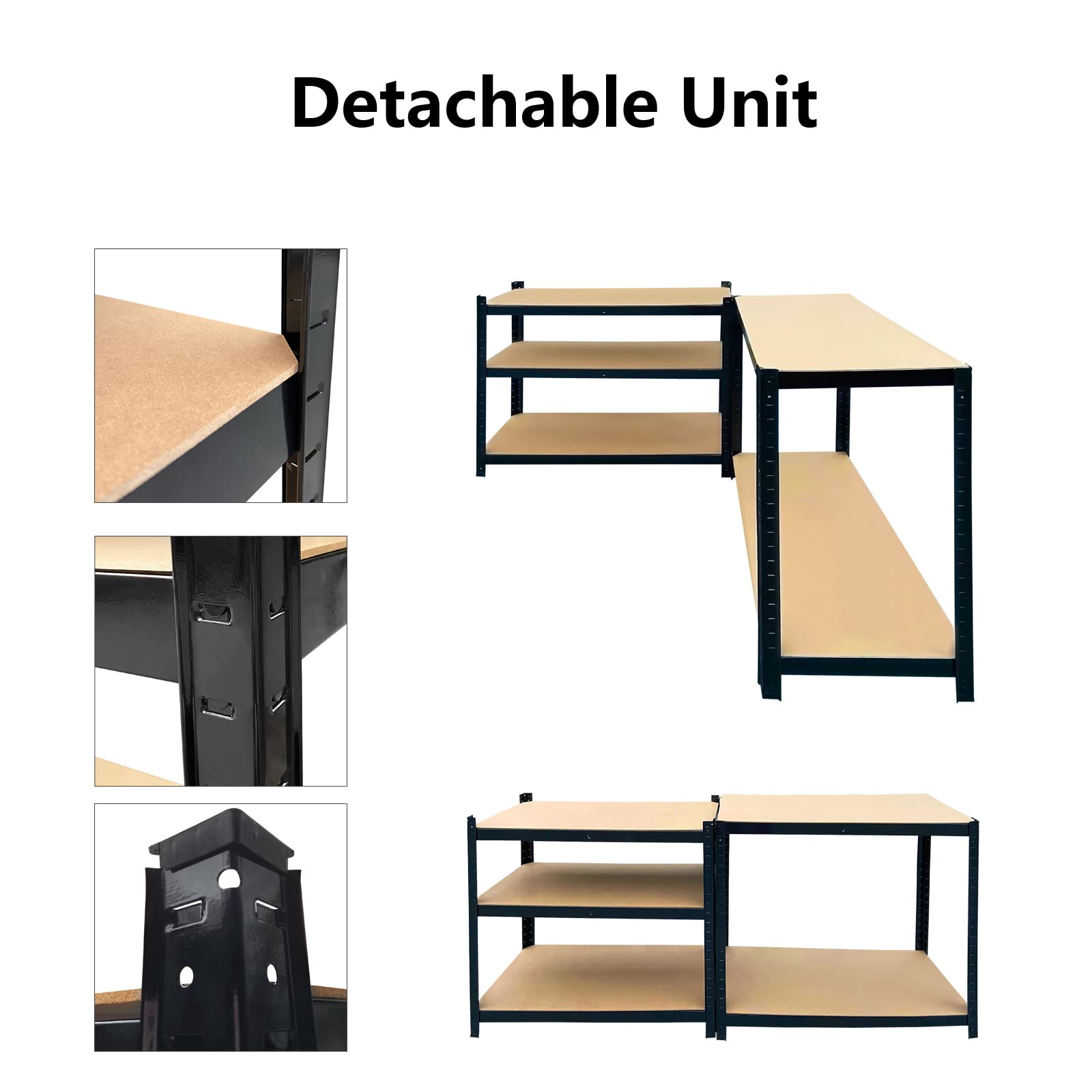 Garage Shelves Metal Shelves for Storage 5 Tier Garage Shelving Units, Closet Shelf Kitchen Storage Garage Storage Shelves, Heavy Duty 875KG Capacity Utility Rack Greenhouse Workshop Office Shelf