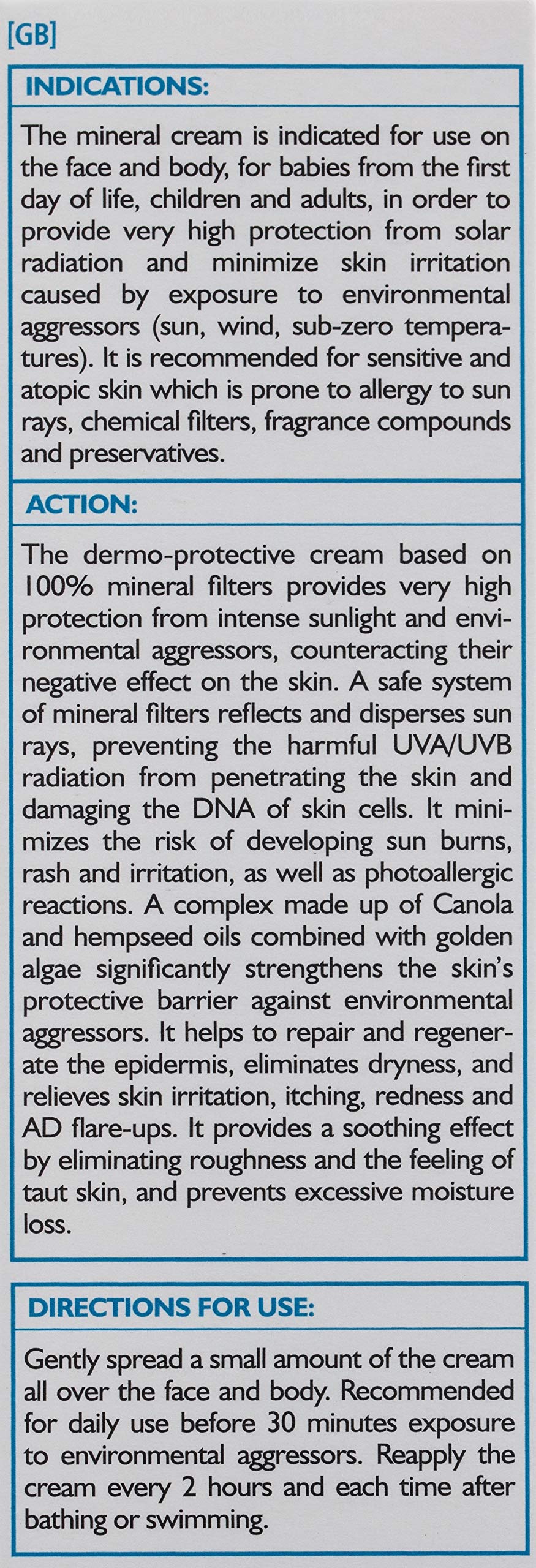 Eczema & Dry Skin Moisturizer, Mineral Sunscreen SPF 50+, Newborns to Adults, Face & Body Cream, by Pharmaceris, 75ml