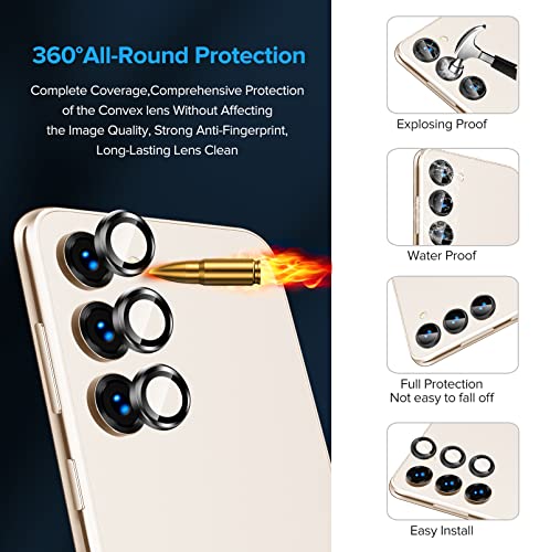ivoler [3+1 Pack Screen Protector [3 Pack] for Samsung Galaxy S23 Plus/ S23+ 5G 6.6" 2023, with [1 Pack] Camera Lens Protector Tempered Glass with [Alignment Frame] Ultra HD Clear Anti-Scratch