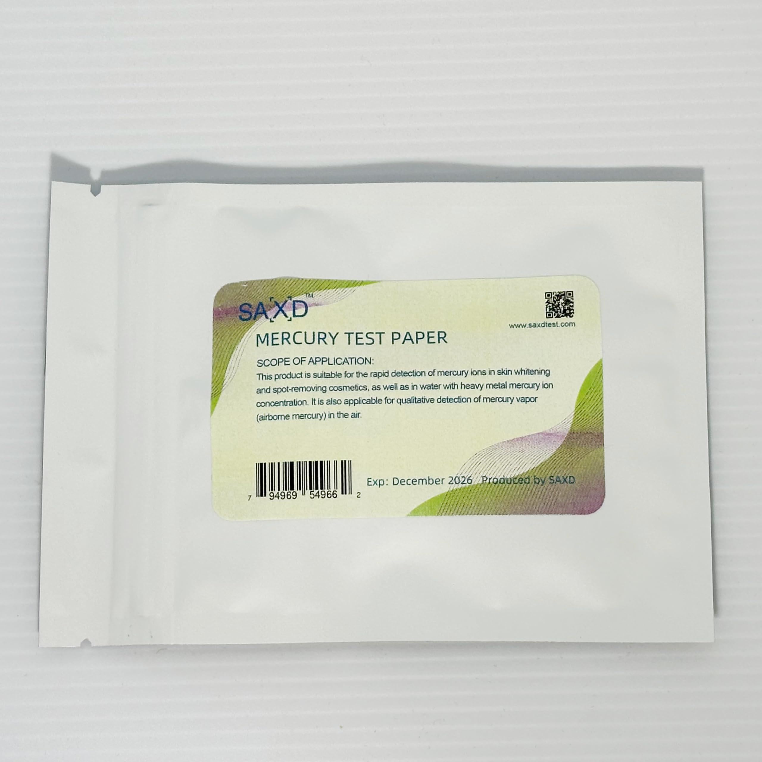Mercury Concentration Test Strips in Water and air, 30 Pieces of Test Strips Fast and Easy to use. SAXD 2024