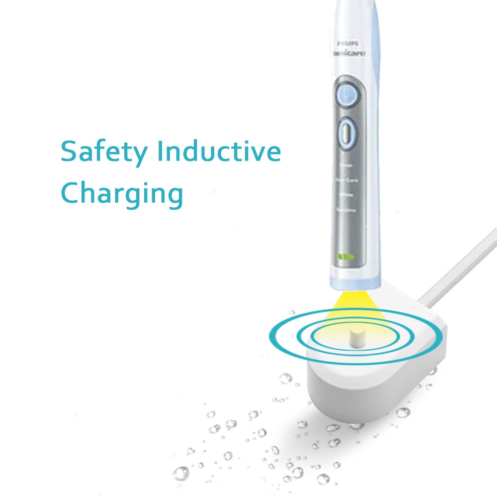 Replacement for Philips Sonicare Toothbrush Charger HX6100 Charging Base Flosser, HX3000 / HX6000 / HX8000 / HX9000 Series Portable Waterproof Electric Toothbrush Power Cord 3.3Ft