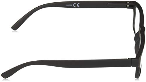 MAGNIFEYE Reading Glasses for Men or Women, 1.25 Diopters, Black