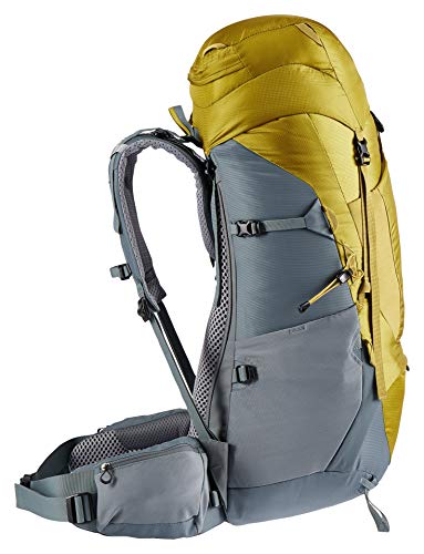 DEUTER Unisex โ Adult's Aircontact Lite 50+10 Trekking Backpack, Turmeric-Teal, 60 L