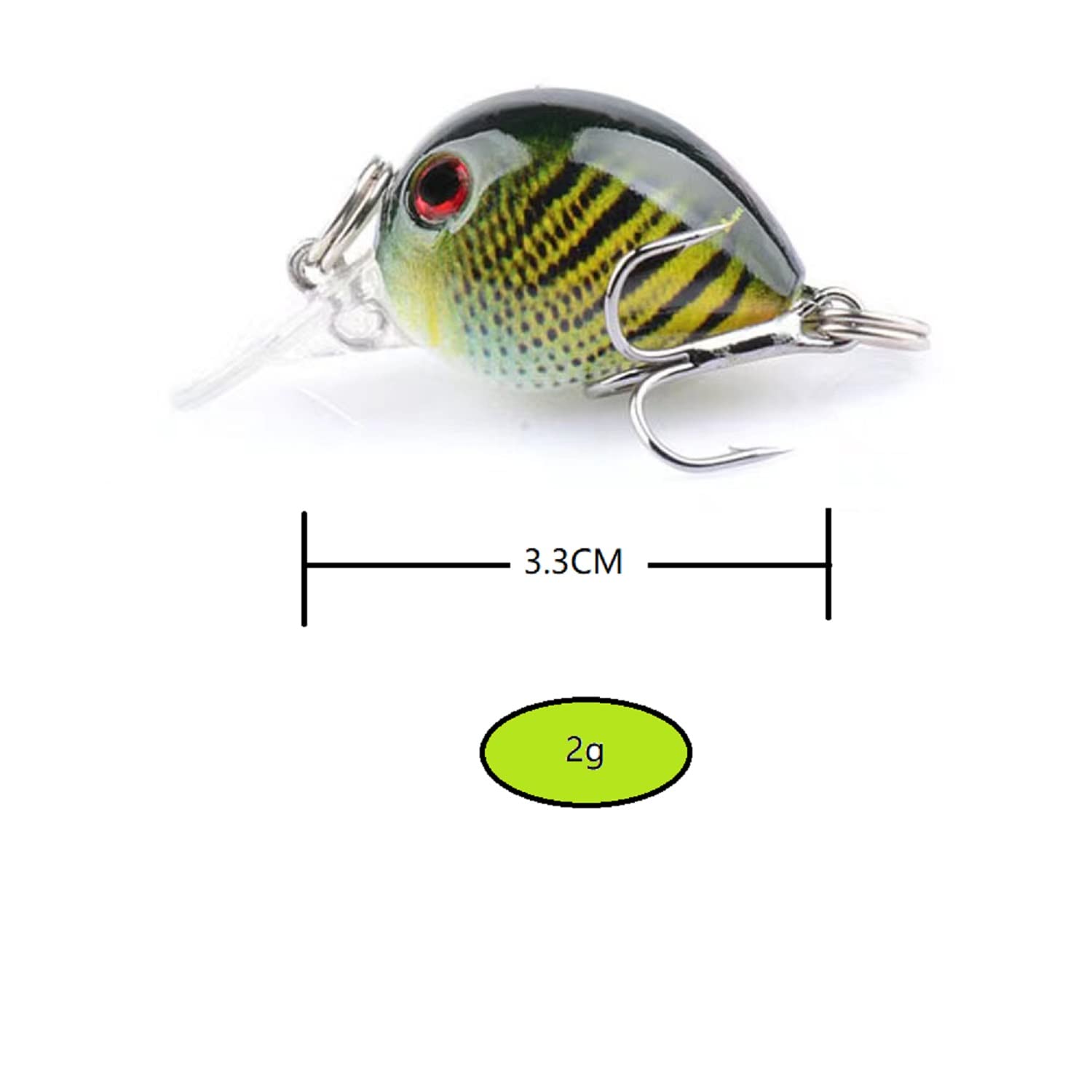 Crankbaits Fishing Lures Baits,Mini Fishing Lure Swimbaits Micro Crank Baits Topwater Lures for Freshwater Saltwater Bluegill Pumpkinseeds Trout Perch with Tackle Boxes (M02)