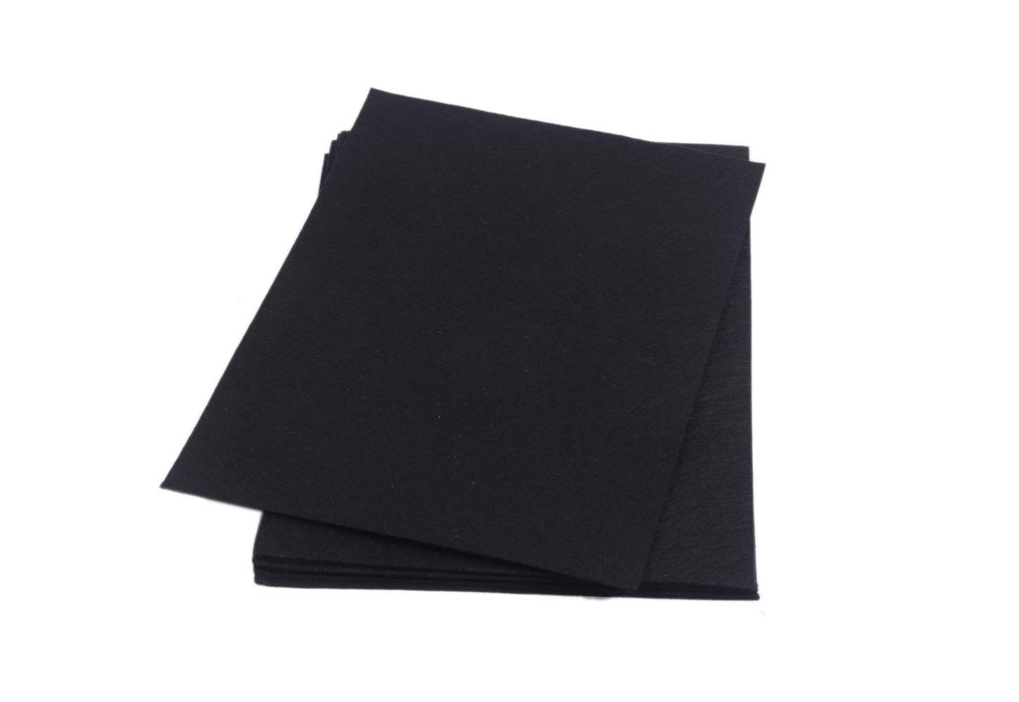 YYCRAFT Stiff Thick Felt Sheets Furniture Felt Pad to Protect Hardwood Floors from Scratches 9 X 12 Inch - 5 Pack,Black (Thickness:5mm)