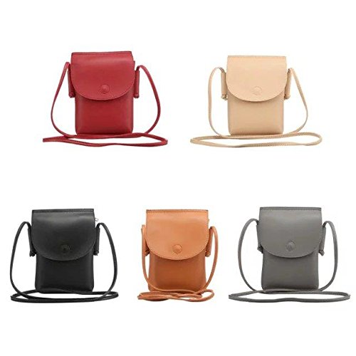 WaitingU Shoulder Crossbody Bag Soft PU Leather Cellphone Purse Moblie Phone Carrying Cases Shoulder Bag Pouch Daily Use