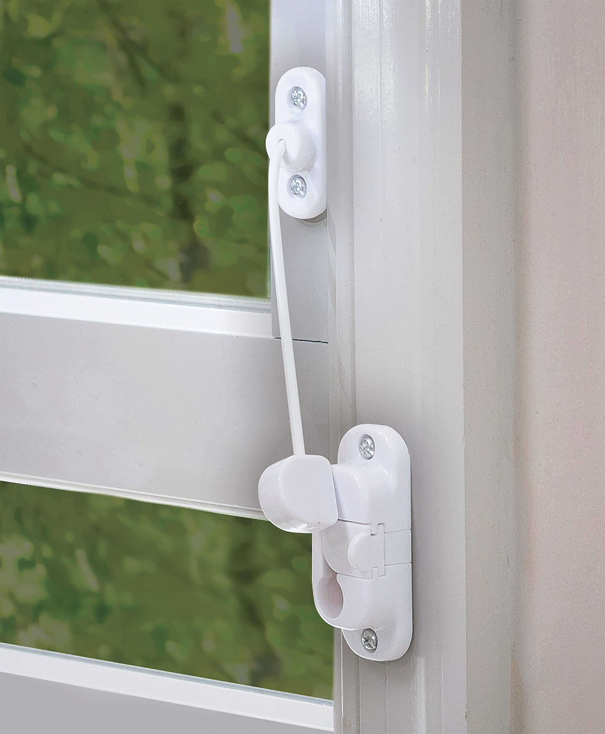 Dreambaby Breezz-Safe Keyed Sliding Window Restrictor Lock for Childproofing - Baby Safety Window Guard Stopper - White