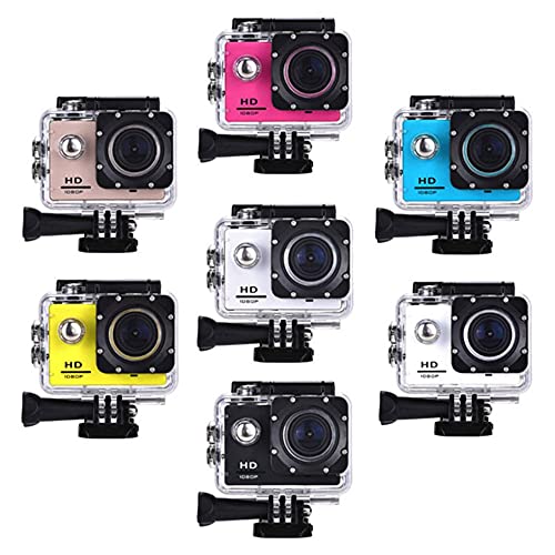 dobrygalpe 1 Set Action CameraPlastic 30M Waterproof Go Diving Pro Sport Mini Dv 1080P Video Camera Bike Helmet Car Cam Dvr,Blue