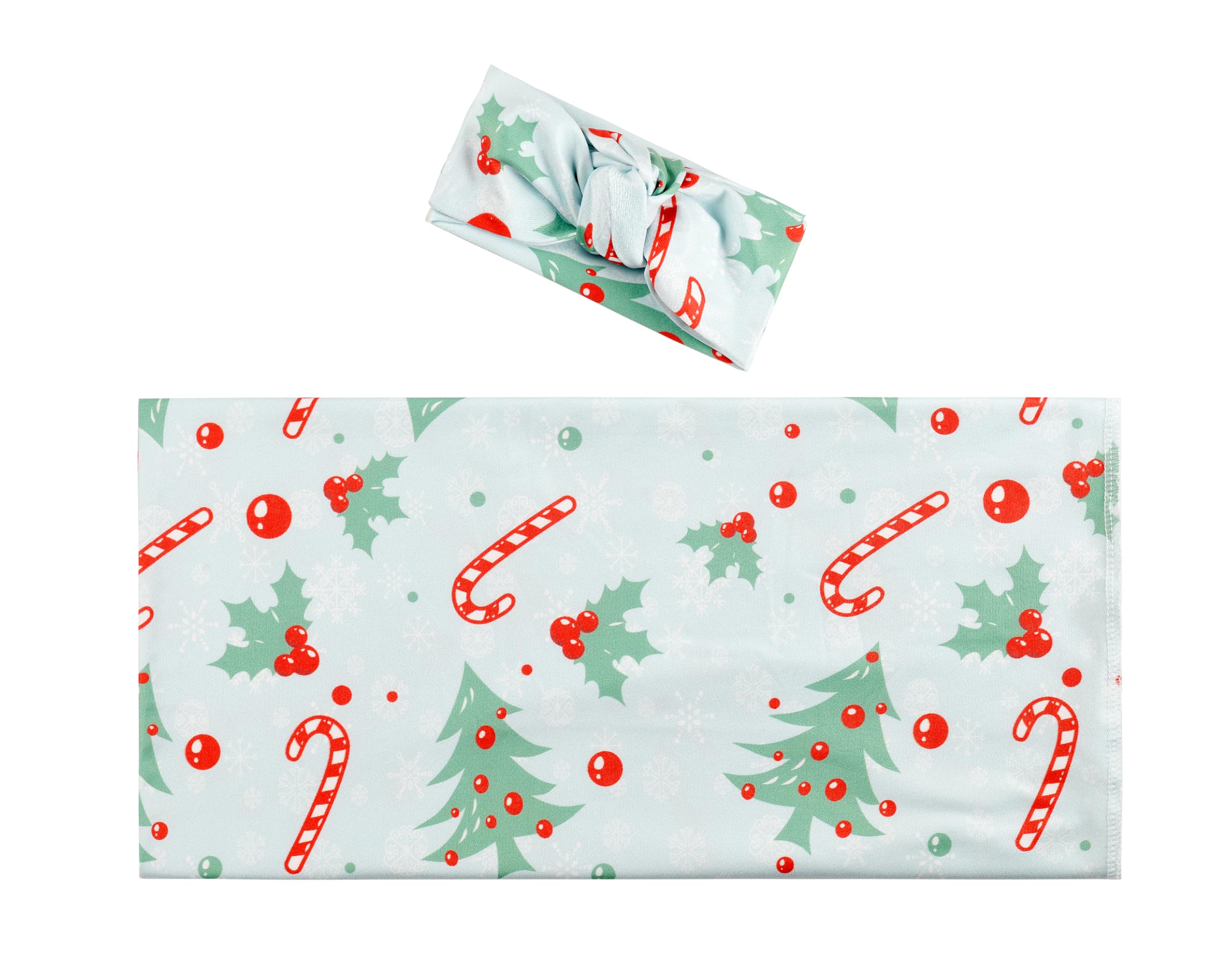 Giggle Angel Baby Receiving Blanket Christmas Swaddle Blanket Infant Wrap Set (Red)