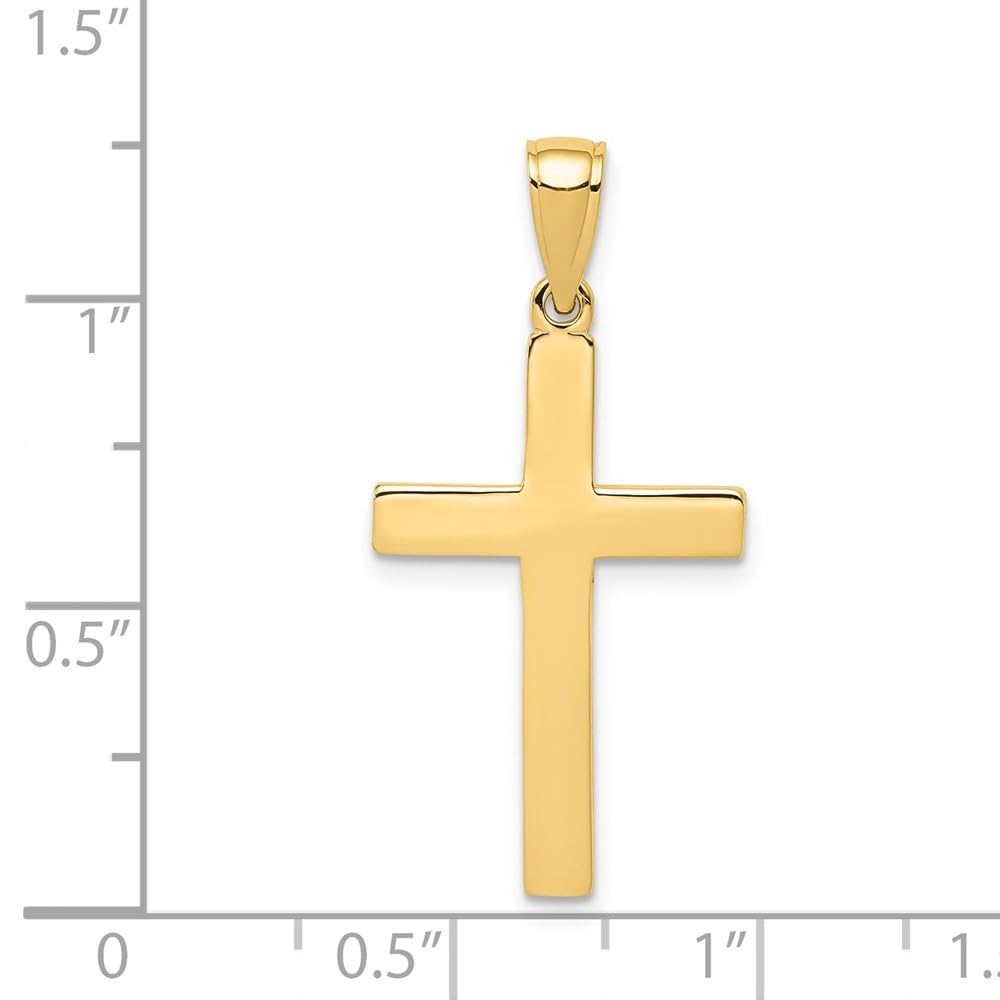 Diamond2Deal 14K Yellow Gold Religious Crucifix Cross Pendant Fine Jewelry for Women