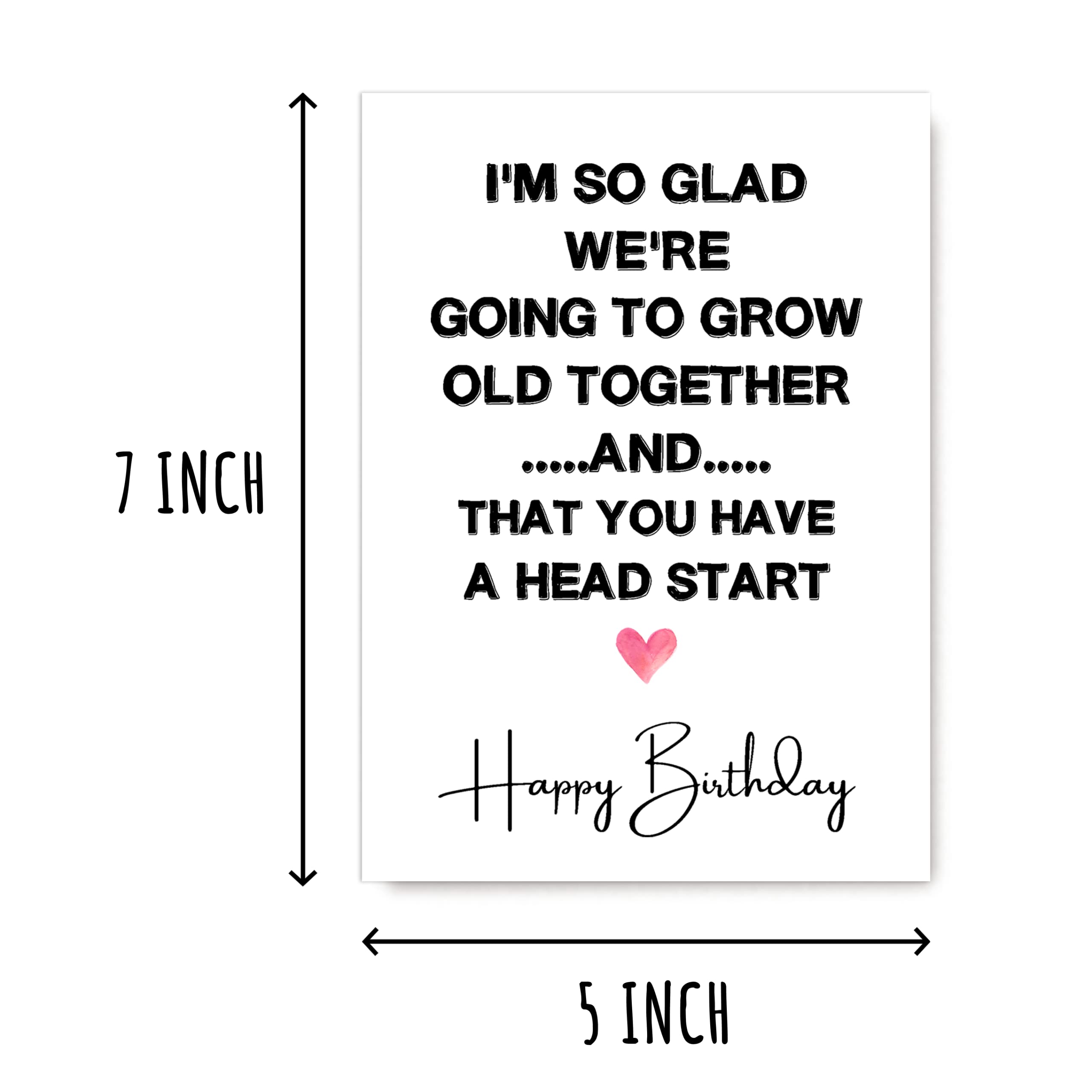 I'm So Glad We're Going To Grow Old Together - Birthday Card For Husband - Husband Birthday Card - Funny Birthday Card For Older Husband
