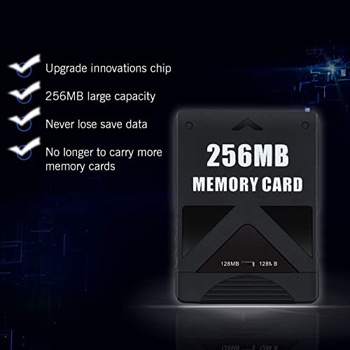 Mcbazel 256MB High Speed Game Memory Card for Playstation 2 - Black (1 Pack)