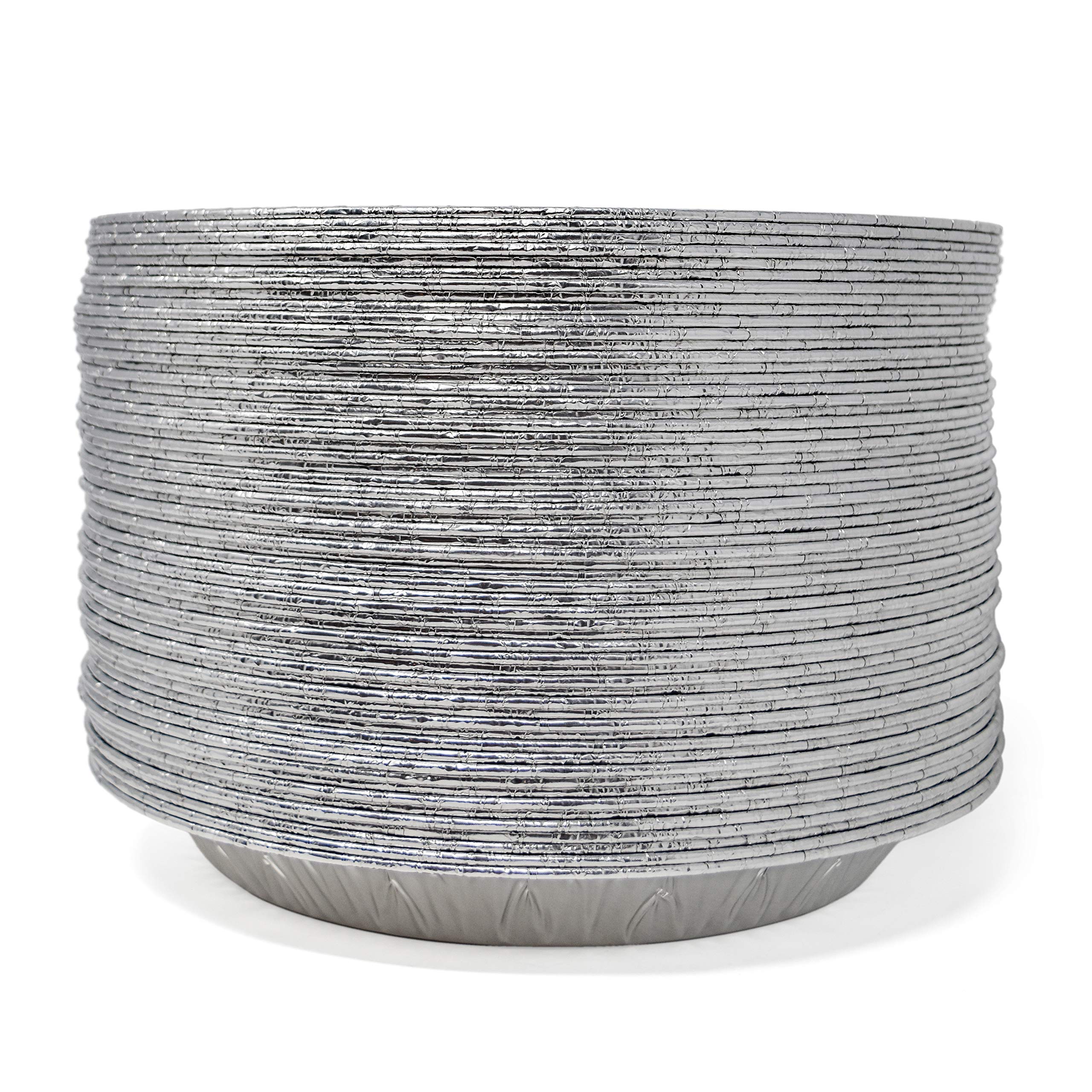 Fig & Leaf (60 Pack) Premium 9-Inch Pie Pans l Disposable Aluminum Foil l Heavy-Duty l Tin Plates for Tart Quiche Pies
