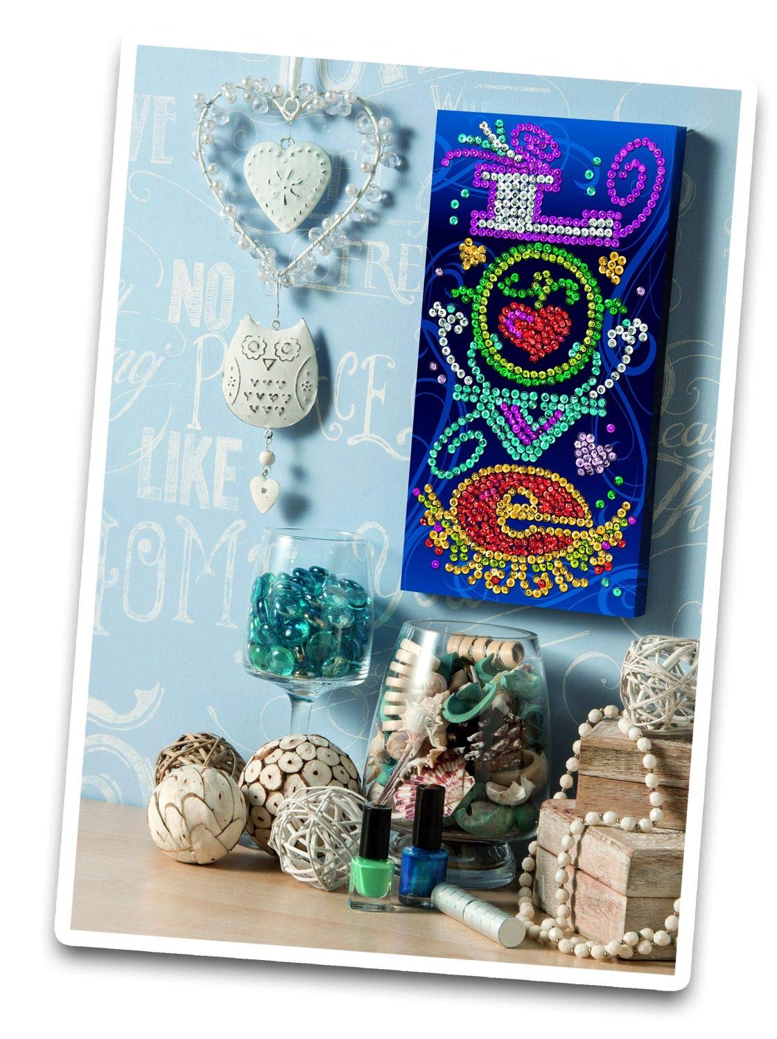 Sequin Art Craft Teen Love Sparkling Arts & Crafts Picture Kit