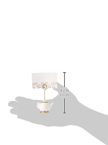 Kate Aspen, Place Card Holders, Tea Time Whimsy, Teapot and Teacup, Place Cards Included, Set of 6,Pink