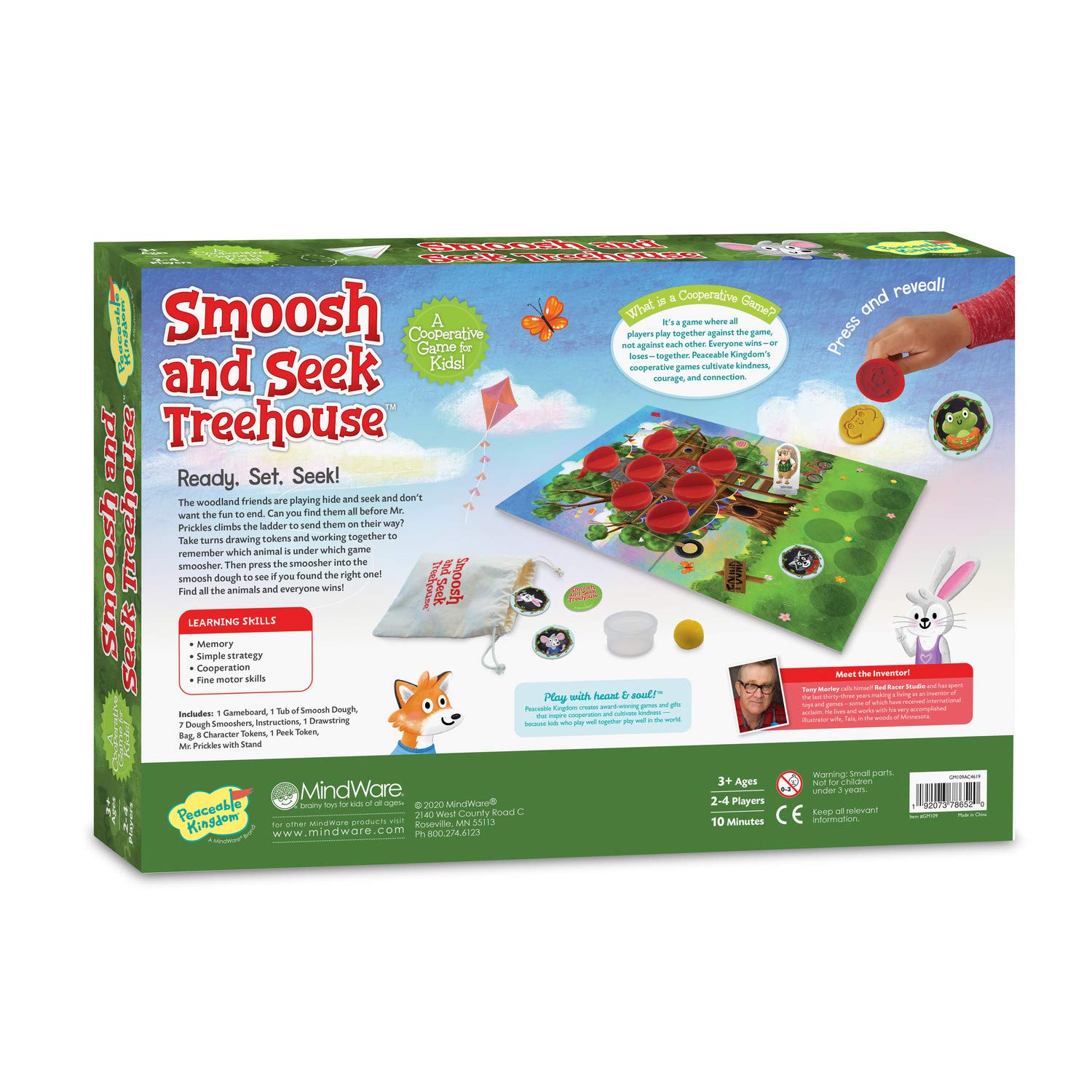 Peaceable Kingdom Smoosh and Seek Treehouse - Cooperative Memory-Matching Game - Use Teamwork to Win! - Perfect for Families with Kids Ages 3 & up