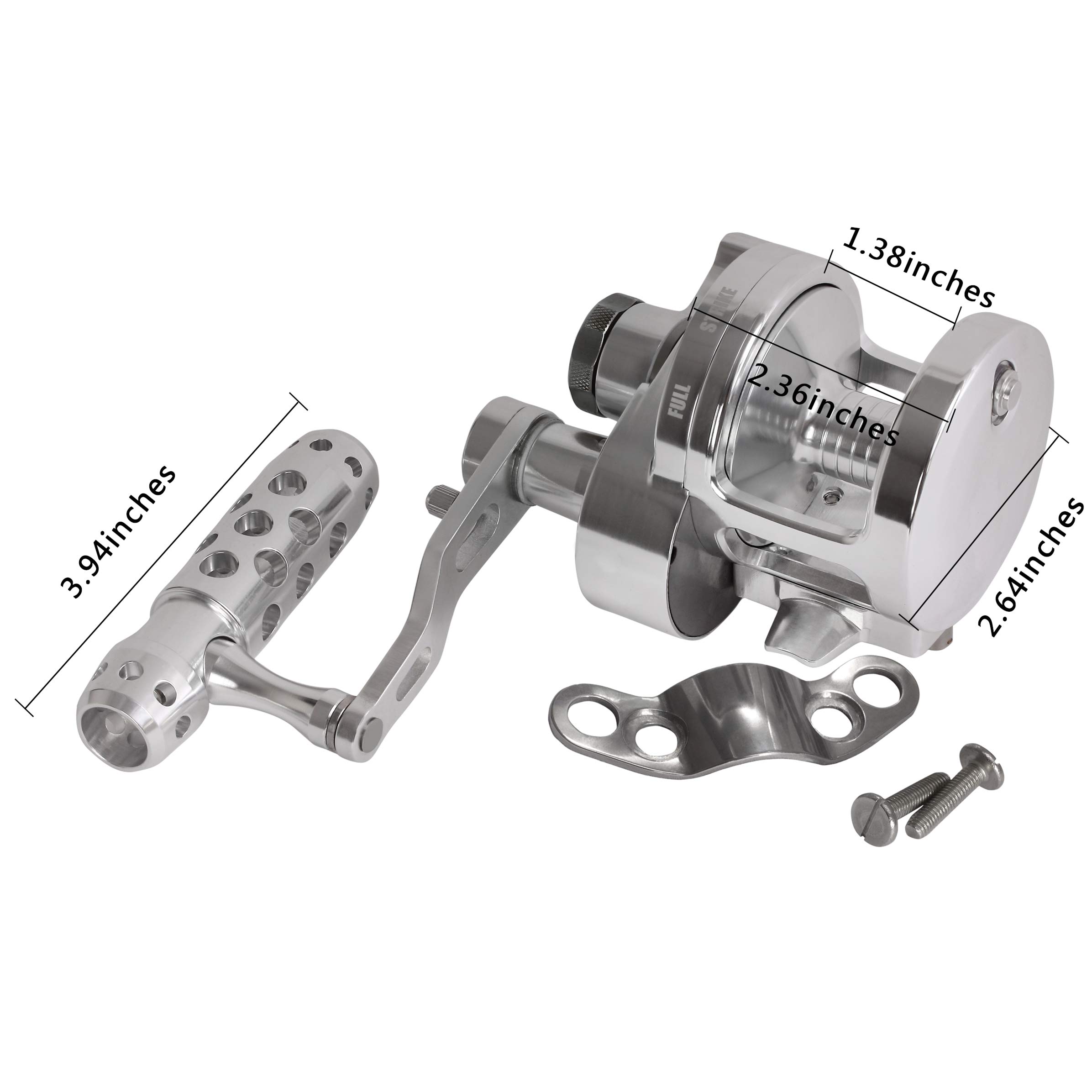 CNC Full Metal Trolling Jigging Reel 20KG 44lbs Lever Drag Deep Sea Ocean Boat Big Game Fishing Two Speed(High and Low)