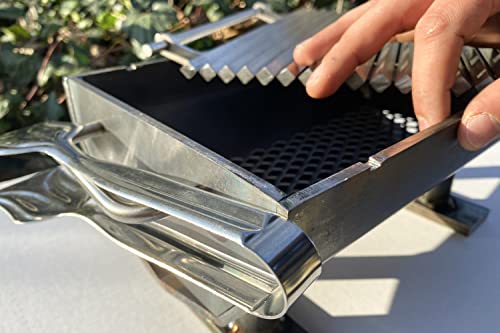 Hibachi Grill Metal Portable Fire Pit, Outdoor Fire Pit, Backyard Fire Pit Bowl, Stainless Steel Charcoal Grill Kebab BBQ Portable Grill