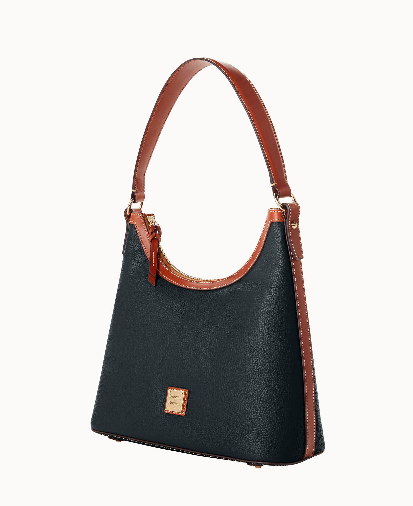 Dooney & Bourke Pebbled Leather Hobo Shoulder Bag (Slate)