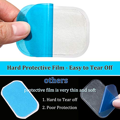 KASBEE ABS Gel Pads, 50PCS Muscle Stimulator Pads Replacement for Ultimate Muscle EMS Toner Abdominal Belt Belly Thigh Flab Arm Leg Waist Workout Trainer Machine