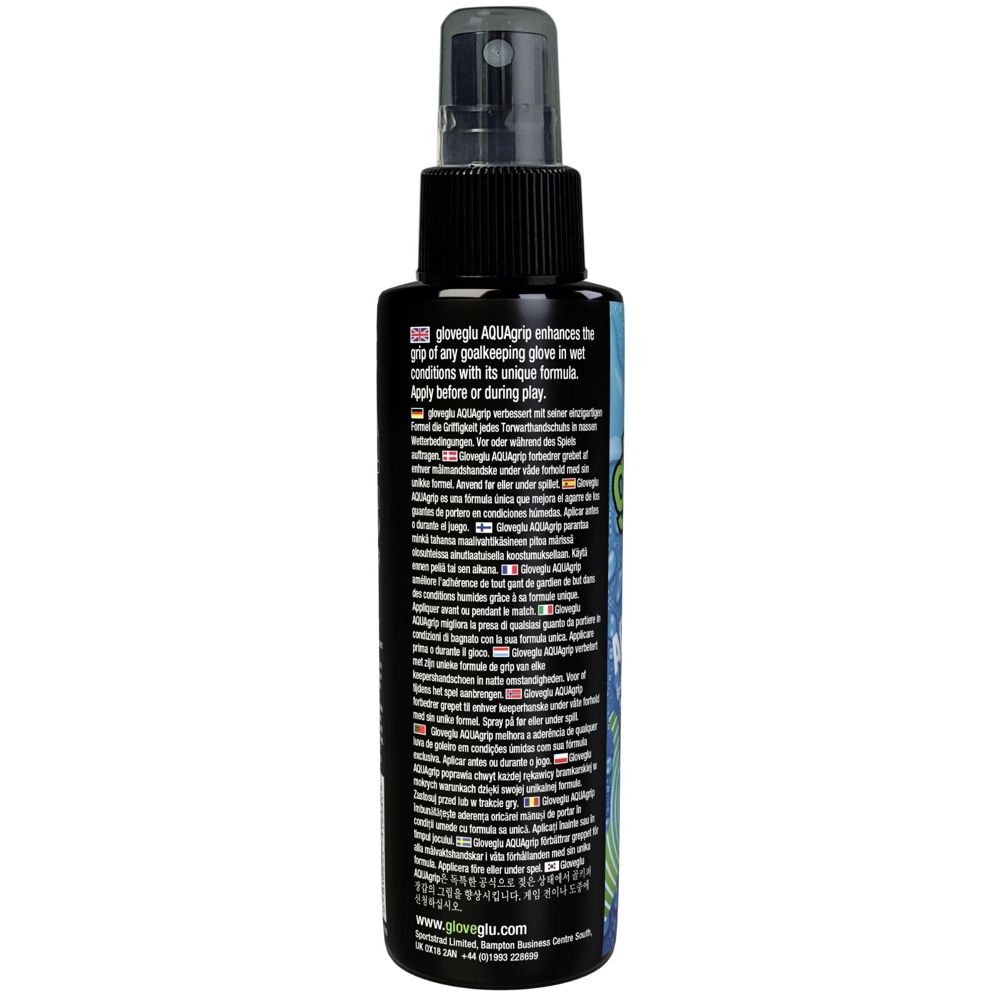 gloveglu 120ml AQUAgrip Goalkeeper Glove Spray - Perfect for Goalkeeping Gloves in Wet Conditions