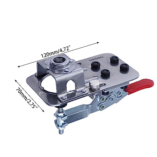 Concealed Hinge Jig with Clamp Drilling Guide Hole Locator Kits Hinge Punching Tool for Cabinet Door Hinges Inset Stainless Steel Opening Locator