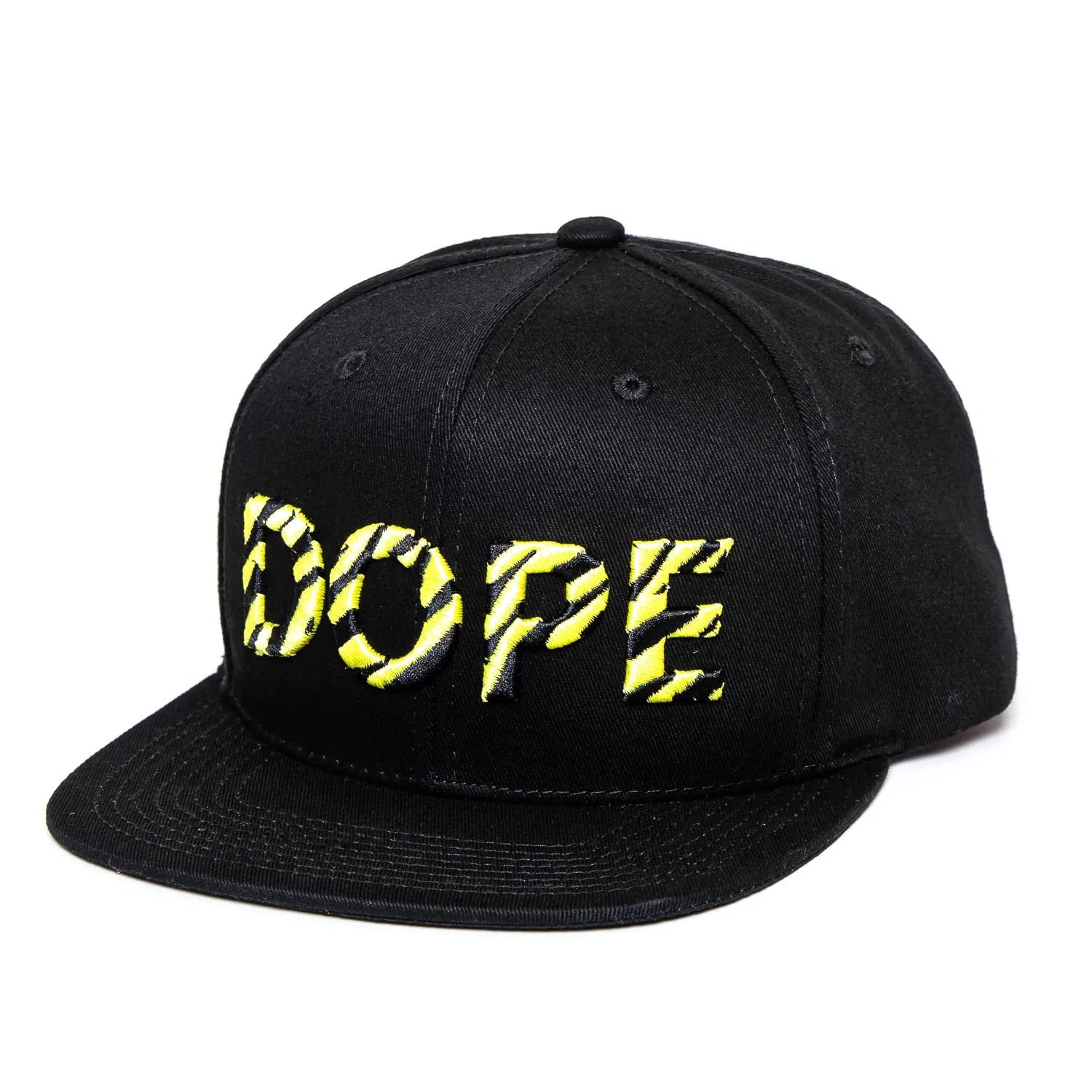 DOPE Logo 3D Embroidery 100% Cotton Snapback Hat Black