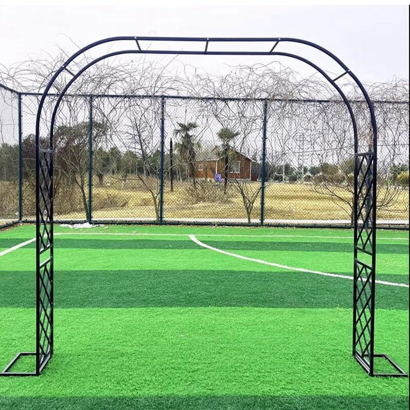 Metal Arch Arbor Durable Steel Garden Arches for Climbing Plants Rose Heavy Duty arbors Trellis Extra Tall 98in (Color : Black, Size : 146" W x 98" H)