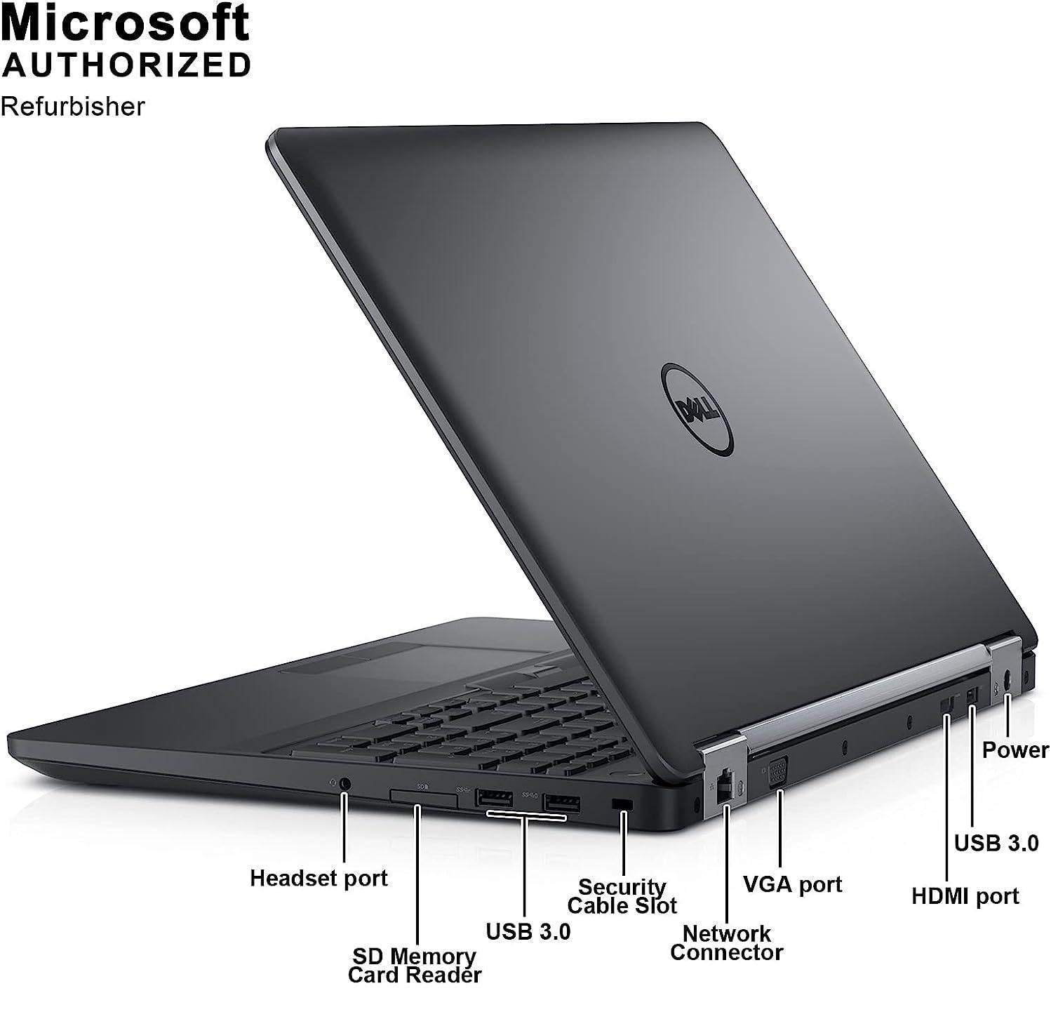 DELL Latitude E5570 15.6 inch Laptop, Intel Core i7-6600U 2.6GHz, 16GB RAM, 256GB SSD, CAM, Windows 10 Pro (Renewed)