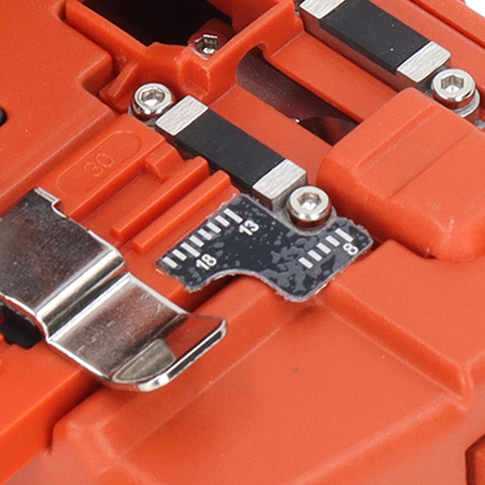 Fiber Cleaver, High Accuracy Fiber Optic Cutter Aluminum Alloy Tungsten Steel ABS Stable Performance Thickened Unbreakable for Net Installation(Orange)