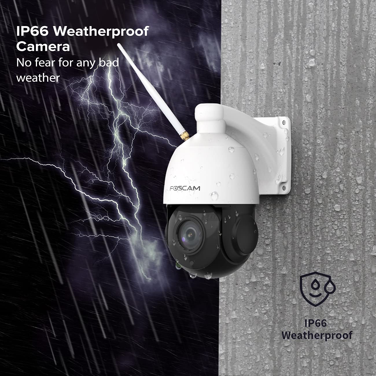 FOSCAM SD2X 18X Optical Zoom Surveillance Camera and VZ4 4MP Outdoor Security WiFi Camera