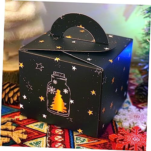 COHEALI 12pcs Christms Gift Boxes Party Favor Boxes for Christms Chocolate Candy Box for Christms Christmas Star Deer Black Christms Candy Box Candy Wrap Box