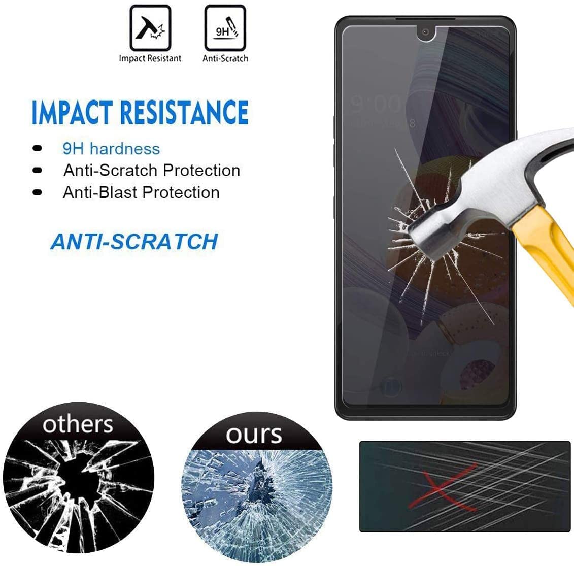GLBLAUCK [2-Pack] Privacy Screen Protector for Samsung Galaxy S23 Ultra 5G, 9H Hardness Anti-Spy 3D Curve Edge Tempered Glass Screen Protectors for Samsung Galaxy S23 Ultra