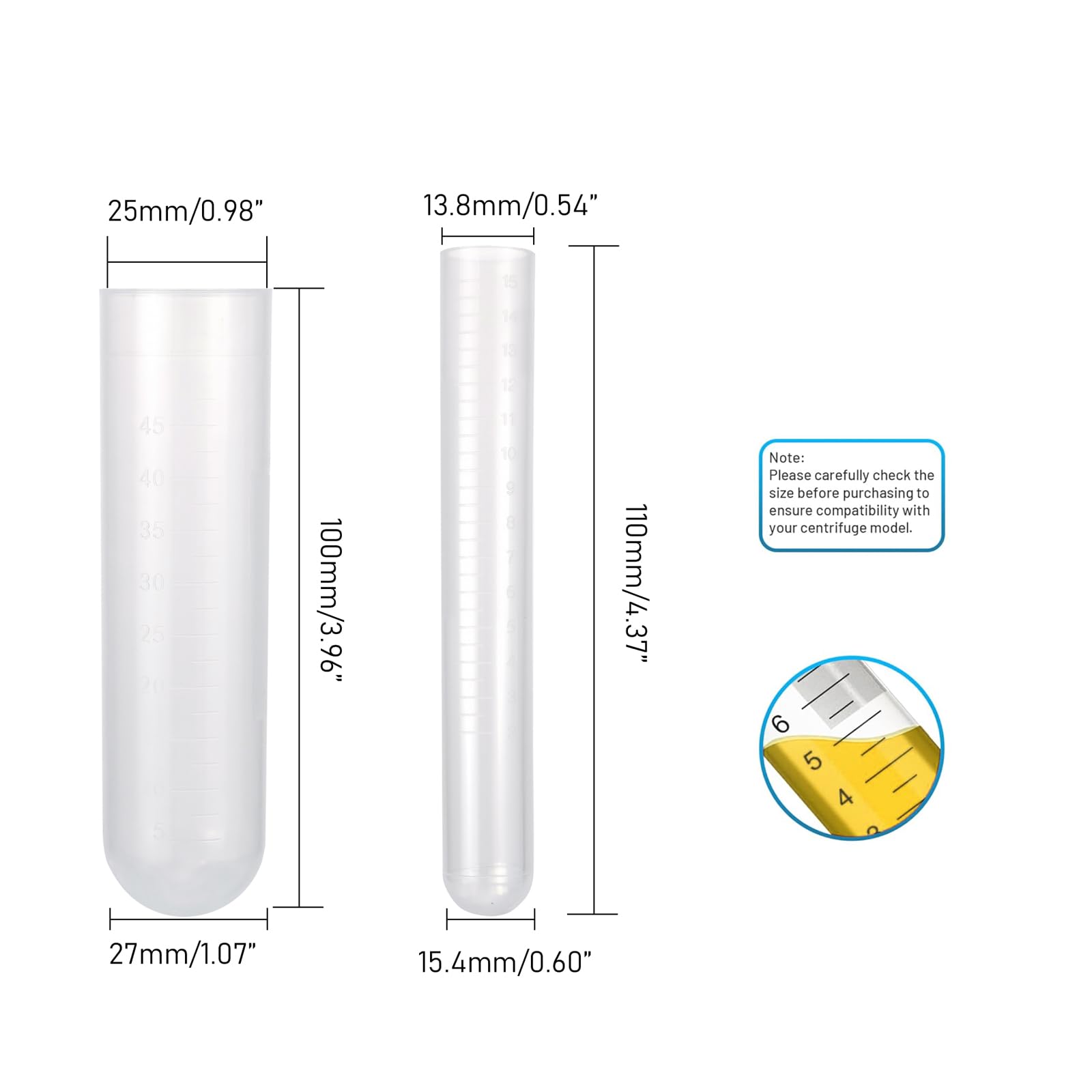 jiuwu 28 pcs centrifuge Tubes 1/2 oz Test Tubes with caps 5/3 oz Test Tubes with Rack(10 * 50 ml and 18 * 15 ml) for lab Tubes、Laboratory Supplies